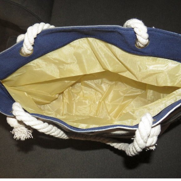 Alfa Bags | Bags | Alfa Bags Nautical Anchor Striped Rope Handle Boho ...